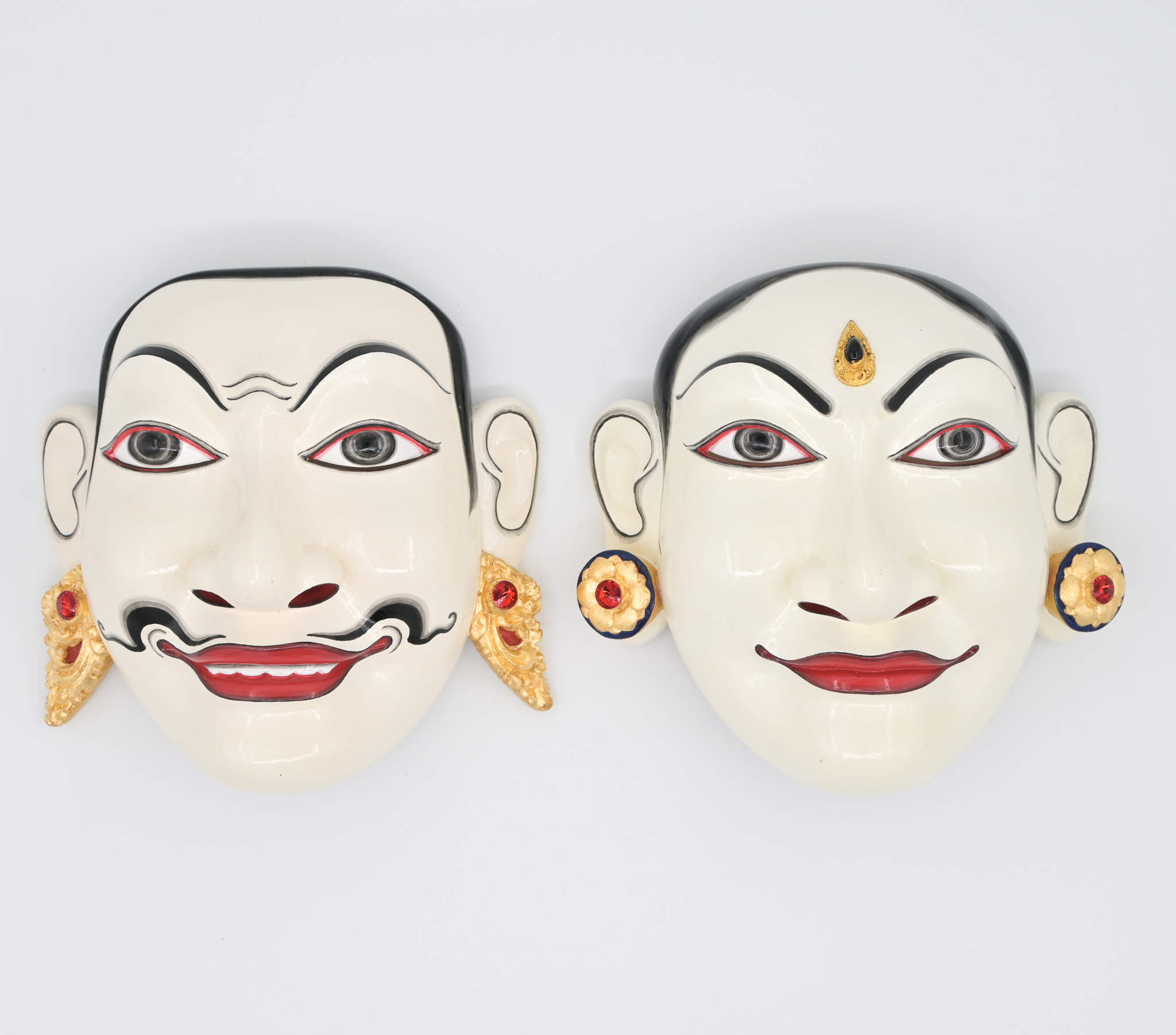 Rama Sita Masks - Sawidji Gallery -Traditional Mask of Bali